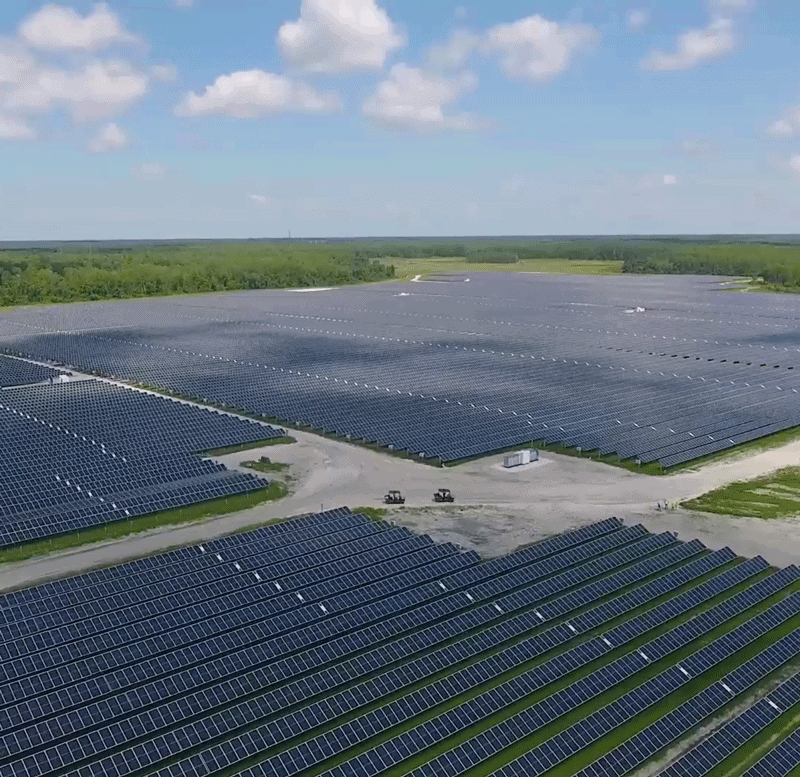 Workers are putting the finishing touches on the first two solar sites ...